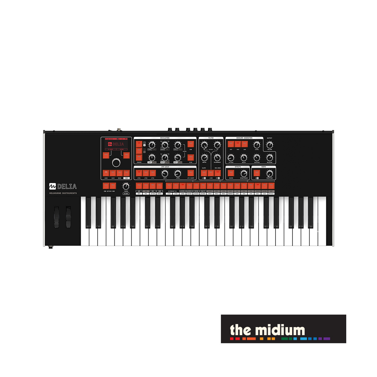 Melbourne Instruments DELIA 6-voice motorized morphing polyphonic synt ...