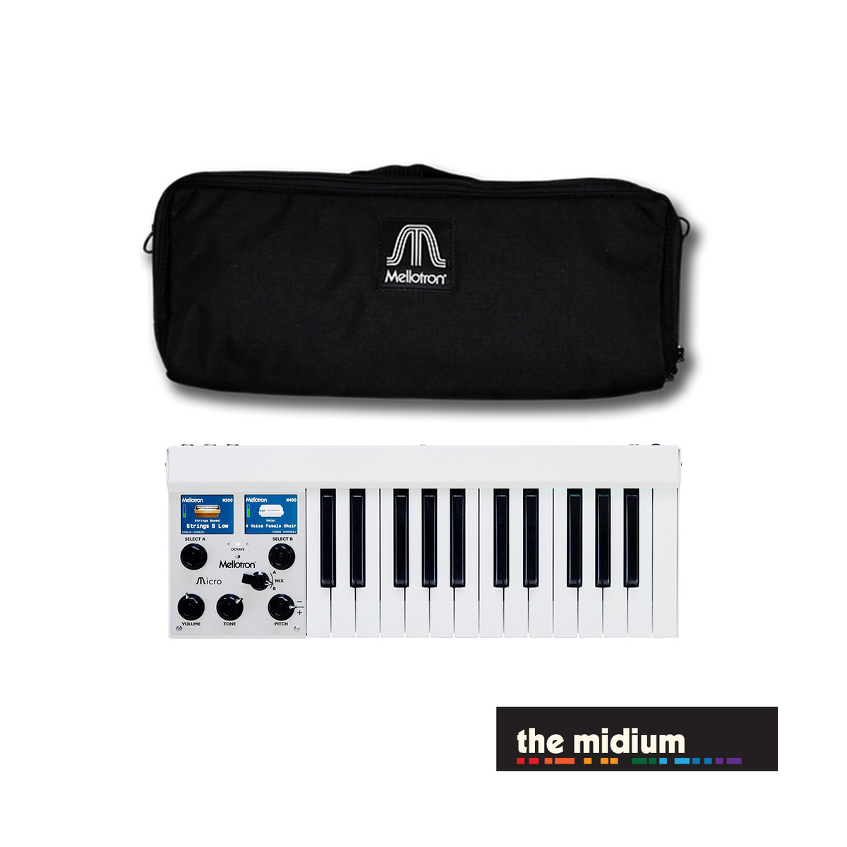 Mellotron Micro 24-key digital mellotron keyboard and slim gig bag set ...