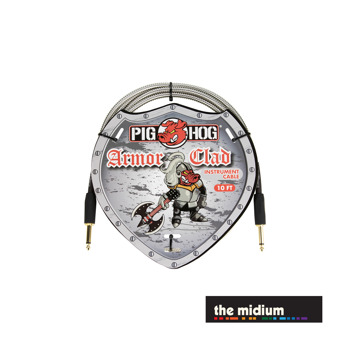 Pig Hog Armor Clad 1/4" TS Straight Instrument Cable — (Multiple Lengt ...
